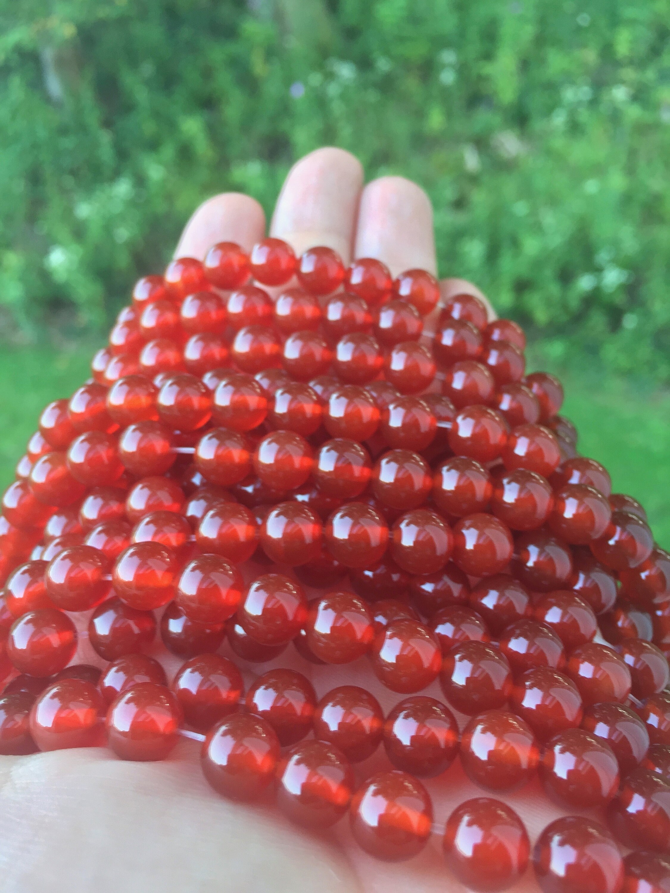 8mm Red Agate Beads Mala Beads Root Chakra Beads Round Red | Etsy