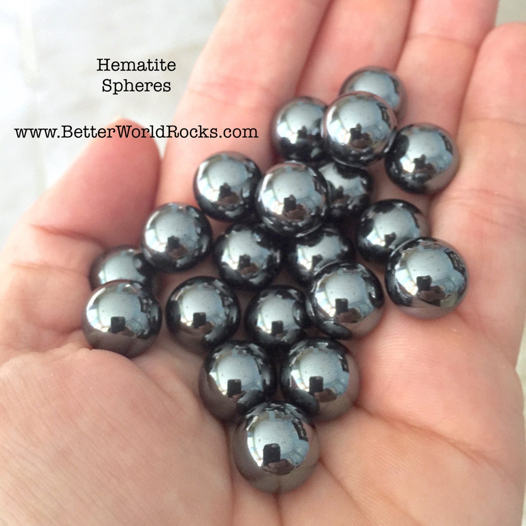 1 Pc. 12mm Round Hematite Sphere, Small Hematite Marble, Stone for ...
