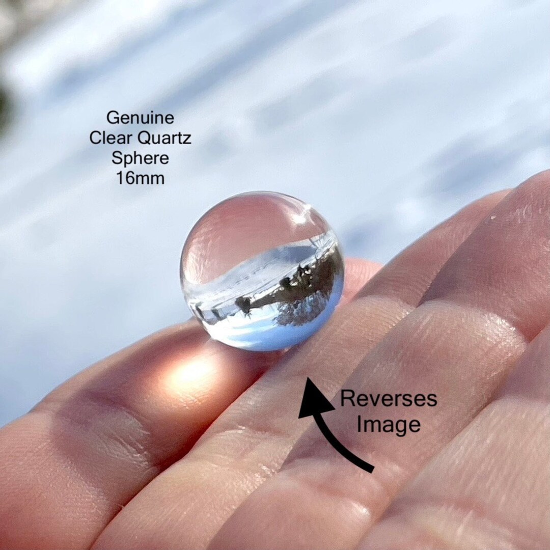 16mm Genuine Round Clear Quartz Crystal, AA Rock Crystal Marbles, Clear ...