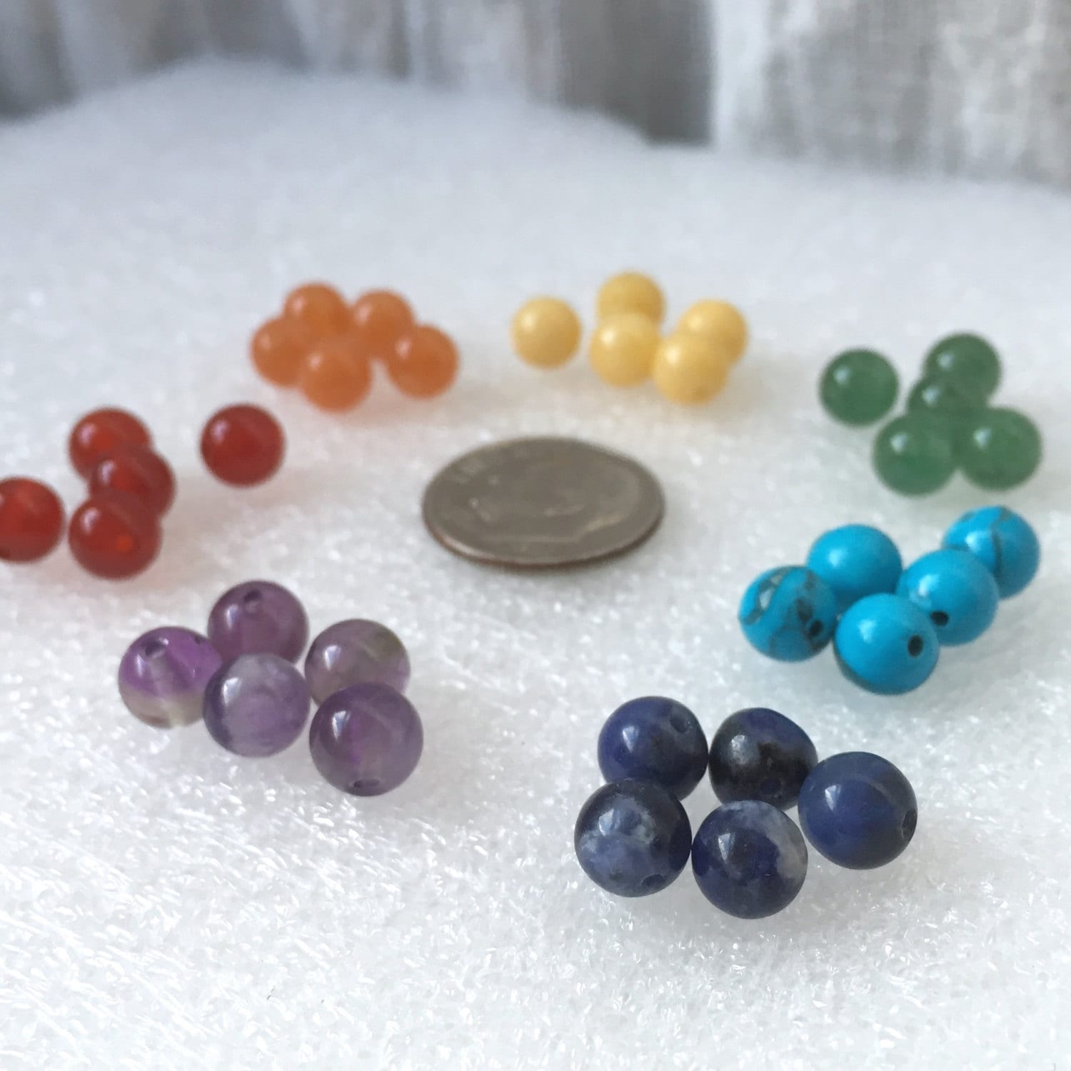 35 pc. 6mm Chakra Beads Chakra Beads Bulk Beads for Mala | Etsy