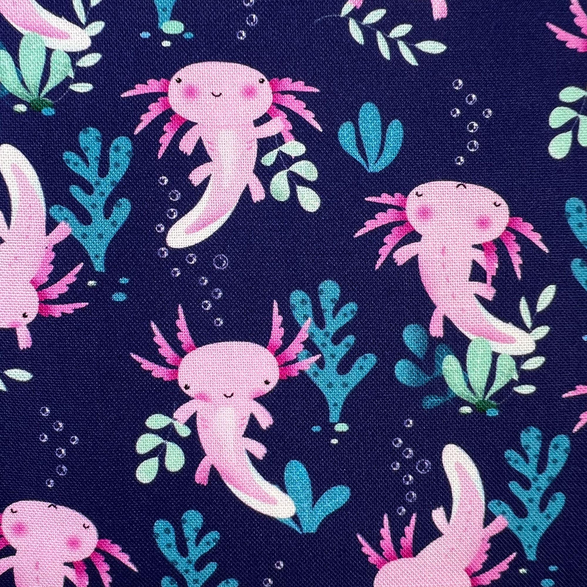 Dear Stella Make Waves Axolotl in Indigo | Quilting Fabric Sold by the ...