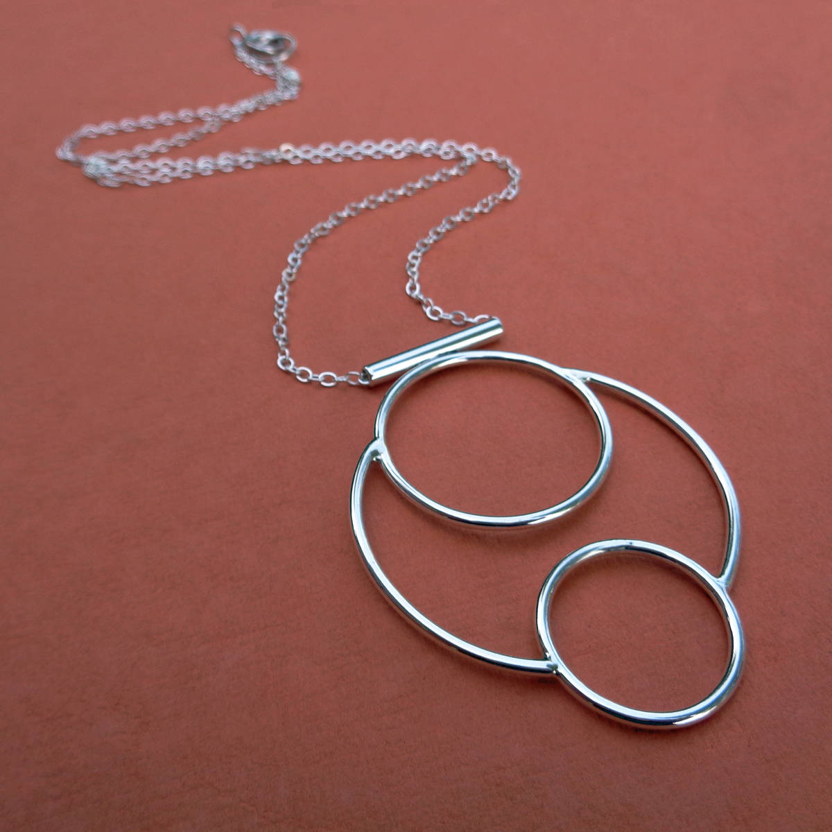 READY TO SHIP Grafix Rising Sterling Silver Geometric Statement Pendant ...