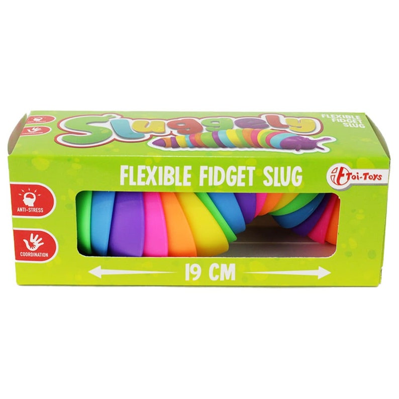 Rainbow Snail Fidget Slug Toy Sluggely - Etsy