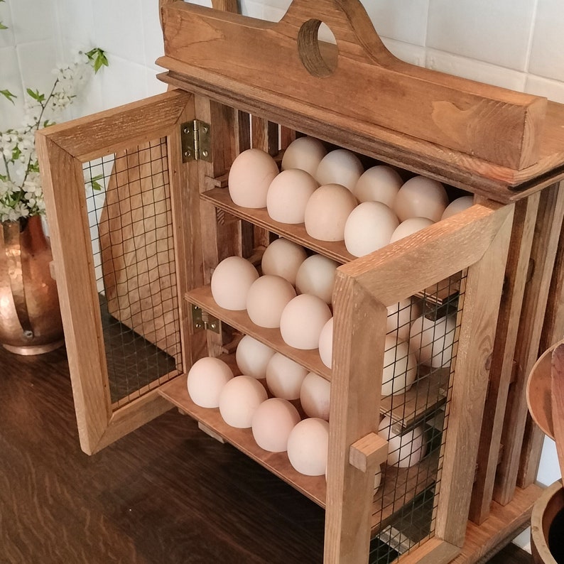 Egg Cabinet, Egg Shelf, Egg Container, Egg House, Wedding Gift, Kitchen ...