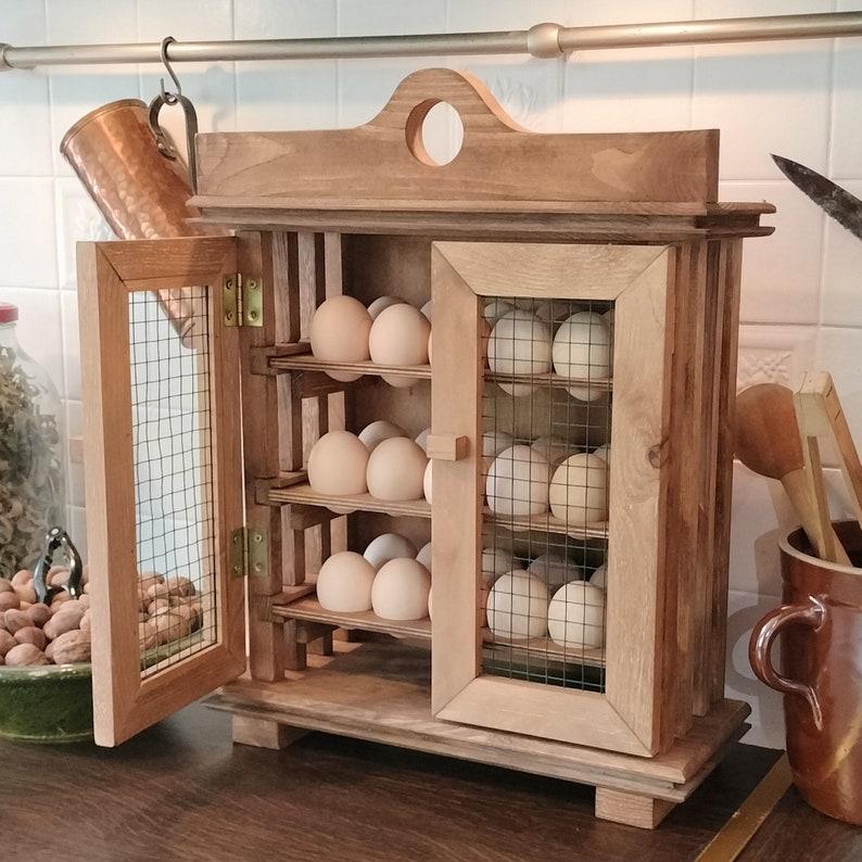 Egg Cabinet, Egg Shelf, Egg Container, Egg House, Wedding Gift, Kitchen ...