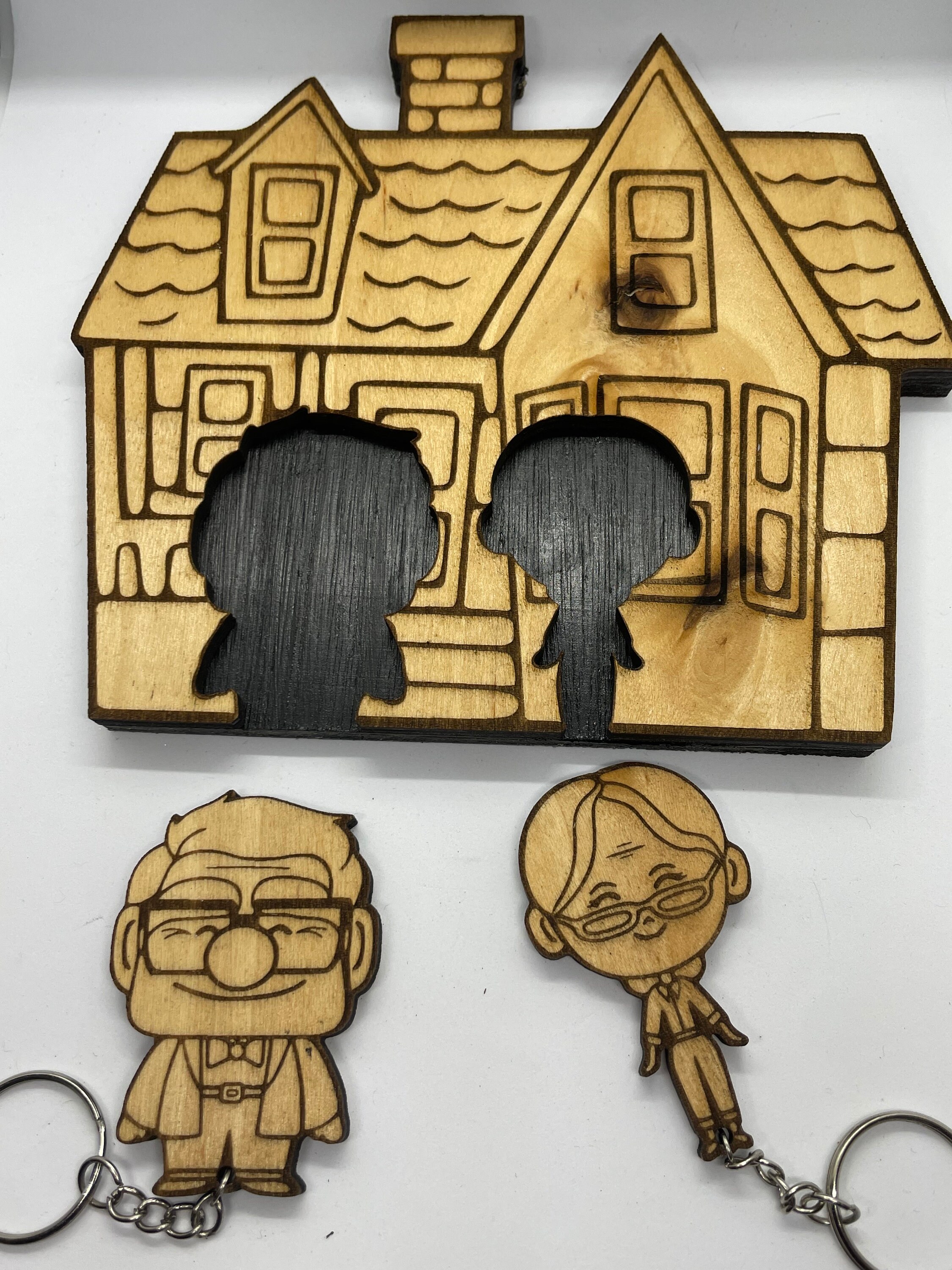 Keychain. up Movie, House, Carl and Ellie Key Holder - Etsy