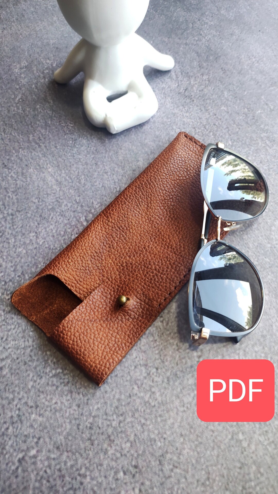 Leather Glasses Case PDF Pattern | A4 + Letter (US) | Leather Case ...