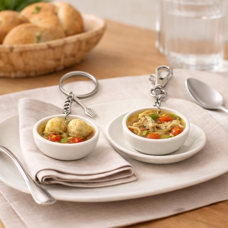 Mini Soup Keychain - Etsy