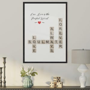 Ready for Print - Love Scrabble Crossword Puzzle - Romantic Valentine's ...