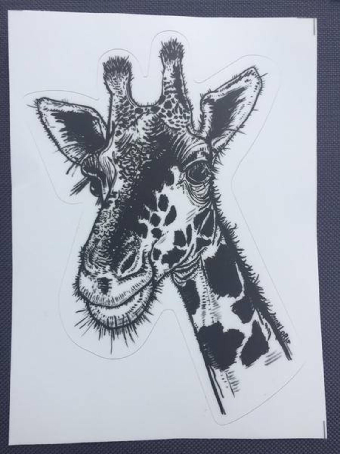 Giraffe Decal Etsy