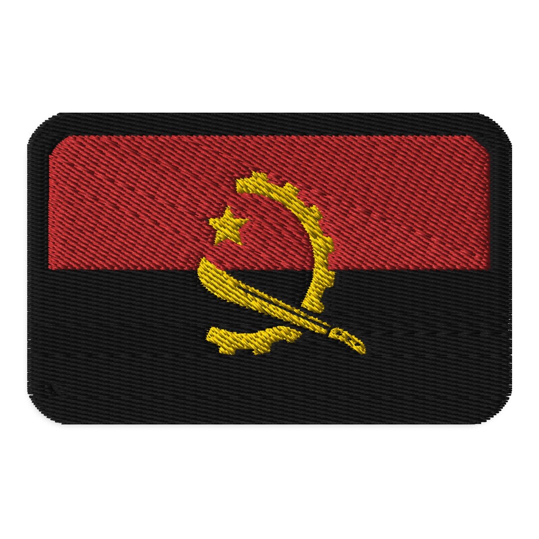 Angola Flag Embroidered Patch - Etsy