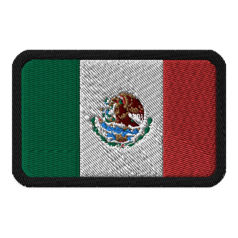 Mexico Flag Embroidered Patch - Etsy