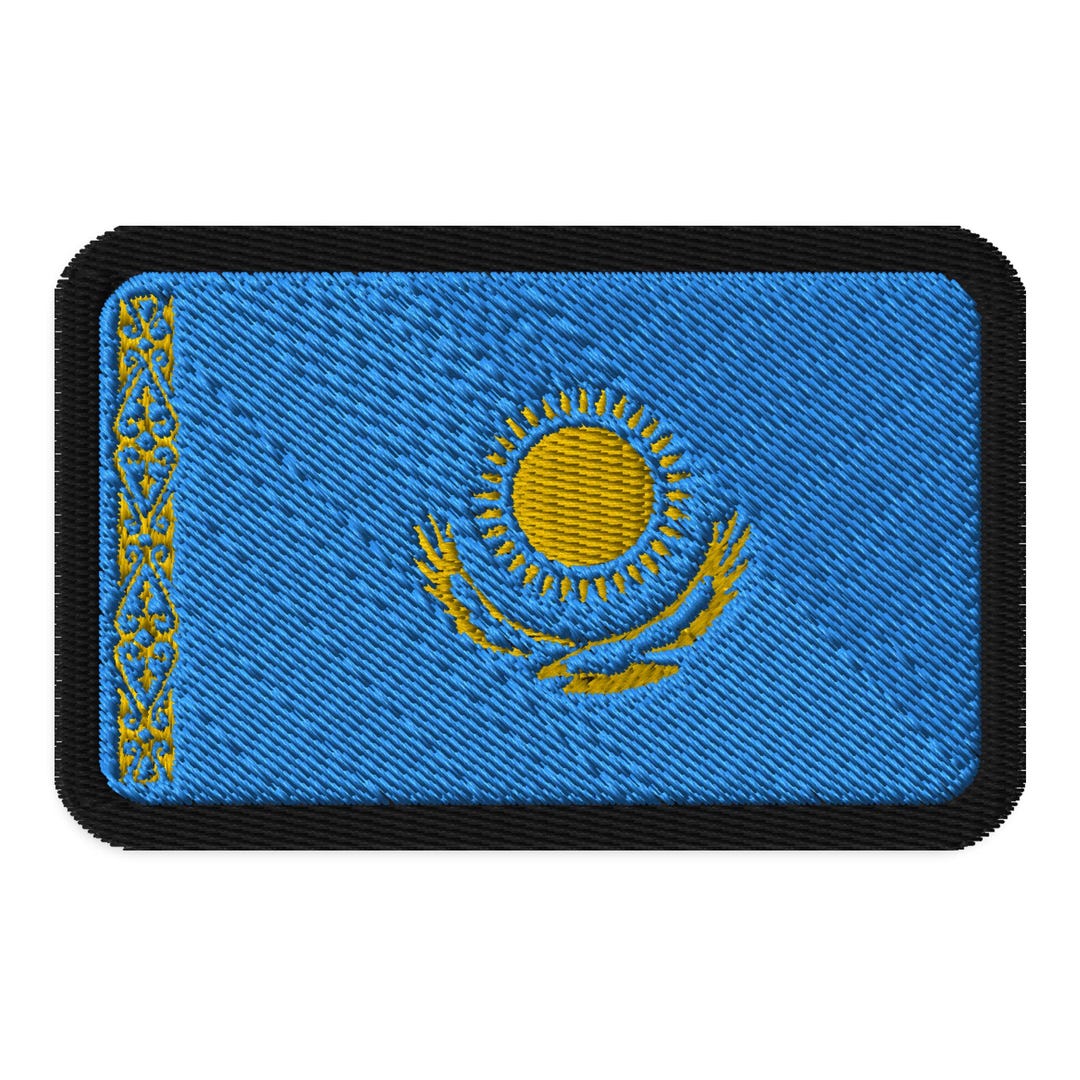 Kazakhstan Flag Embroidered Patch - Etsy