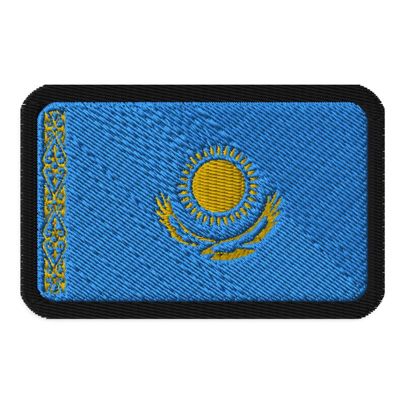 Kazakhstan Flag Embroidered Patch - Etsy