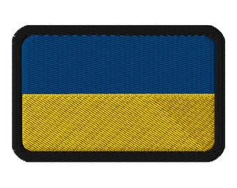 Ukraine Flag Applique Patch Small Flag National Flag Handmade 12,5x5,5cm Paraguayan Embroidered ...