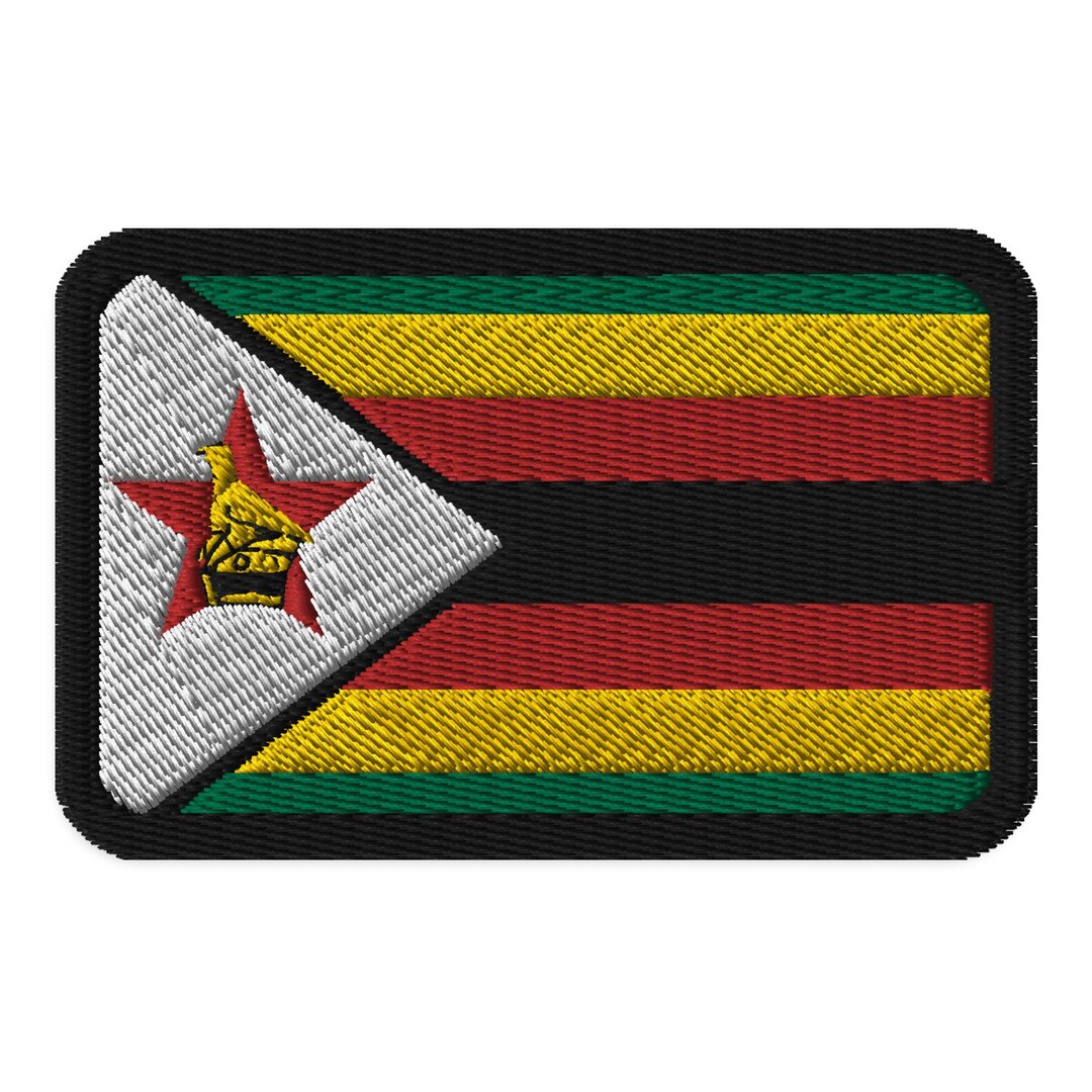 Zimbabwe Flag Embroidered Patch - Etsy