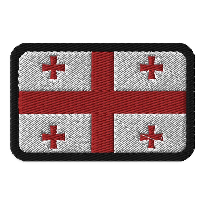 Georgia Flag Embroidered Patch - Etsy