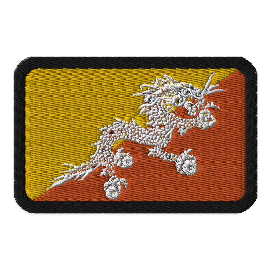 Bhutan Flag Embroidered Patch - Etsy