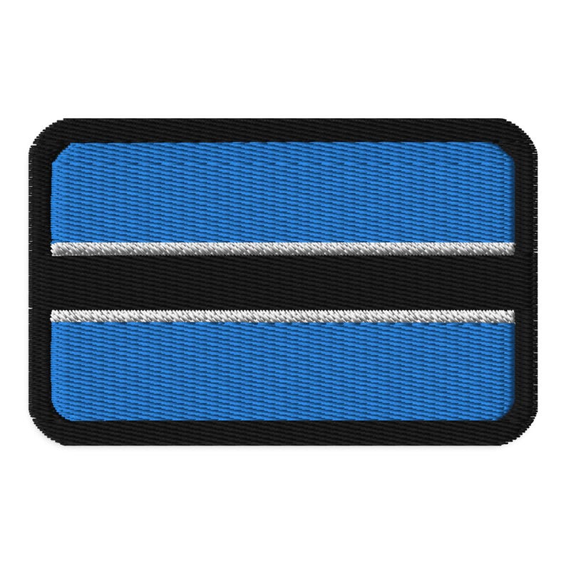 Botswana Flag Embroidered Patch - Etsy