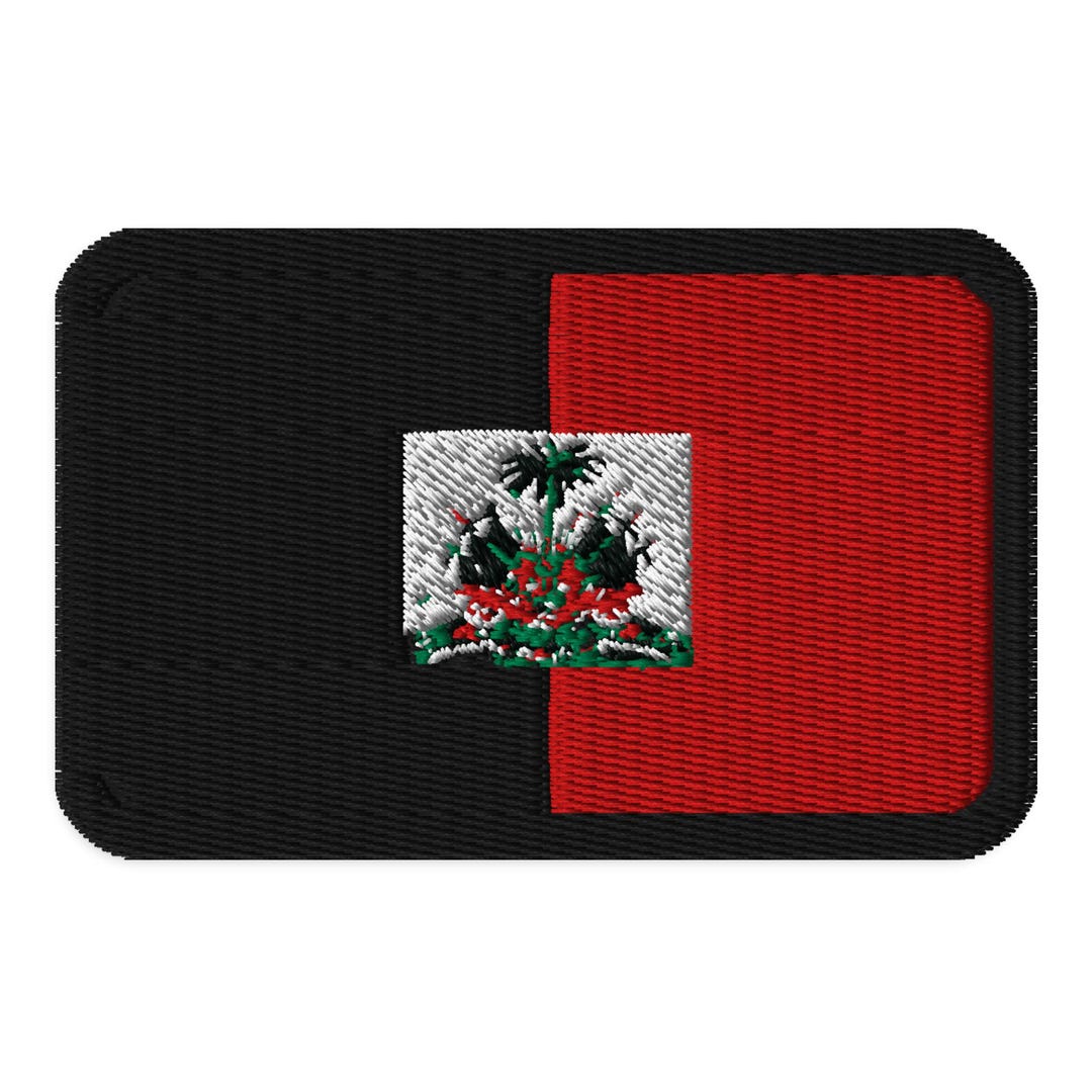 Haitian Flag Black and Red Variant Embroidered Patch - Etsy