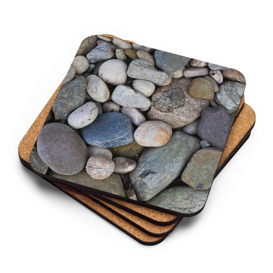 Pebble Path Cork-back Coaster - Stone Texture Photograph - Etsy