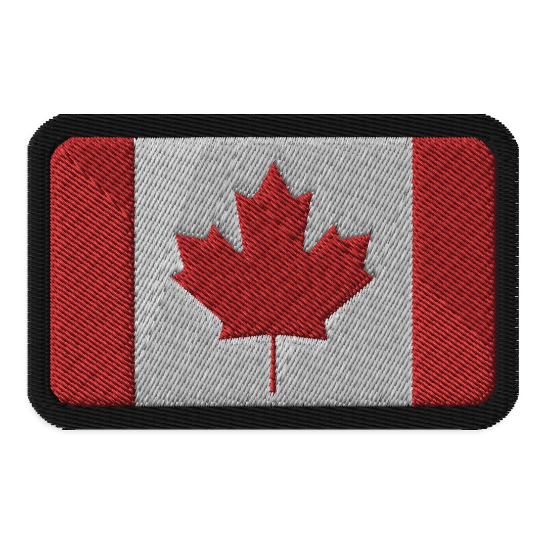 Canada Flag Embroidered Patches - Etsy