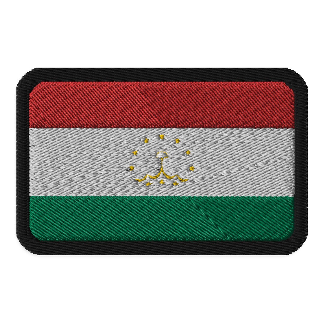 Tajikistan Flag Embroidered Patch - Etsy