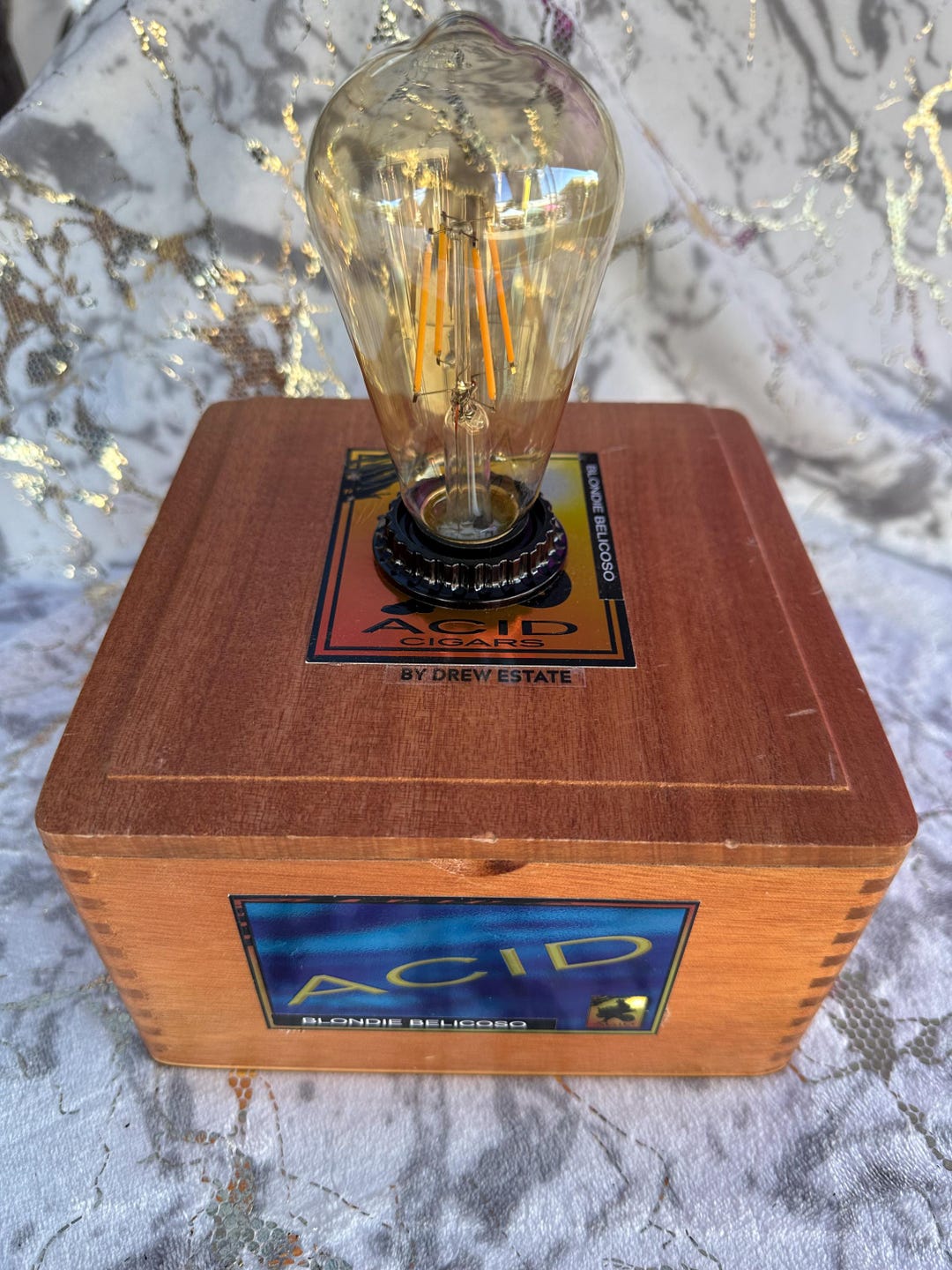 Custom Cigar Box Lamp - Etsy