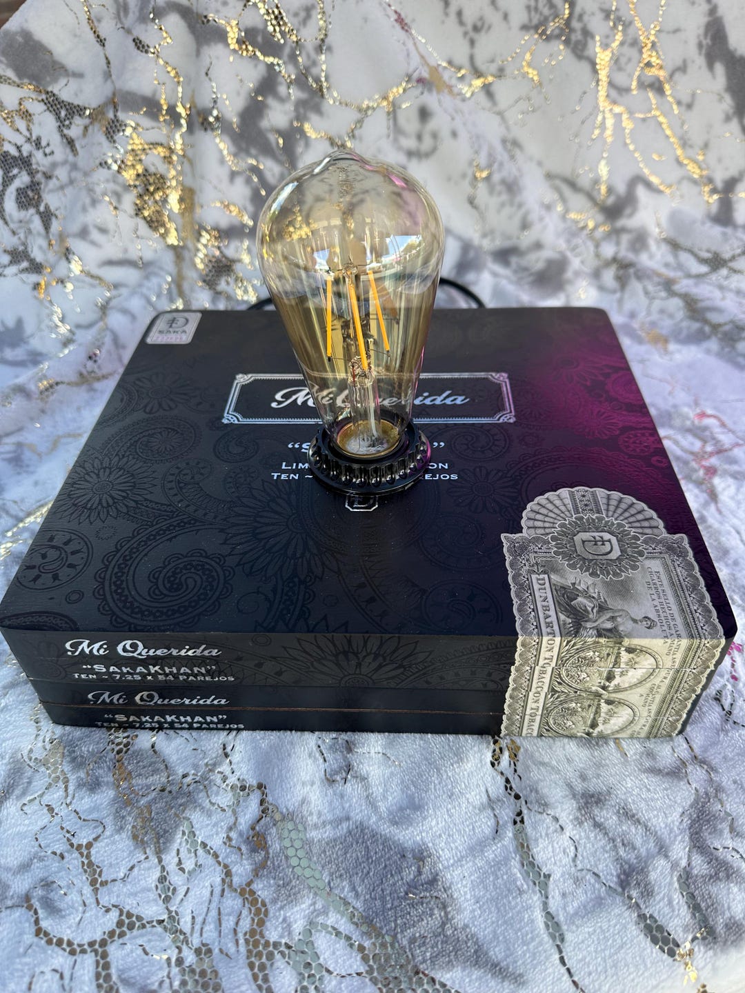 Custom Cigar Box Lamp - Etsy