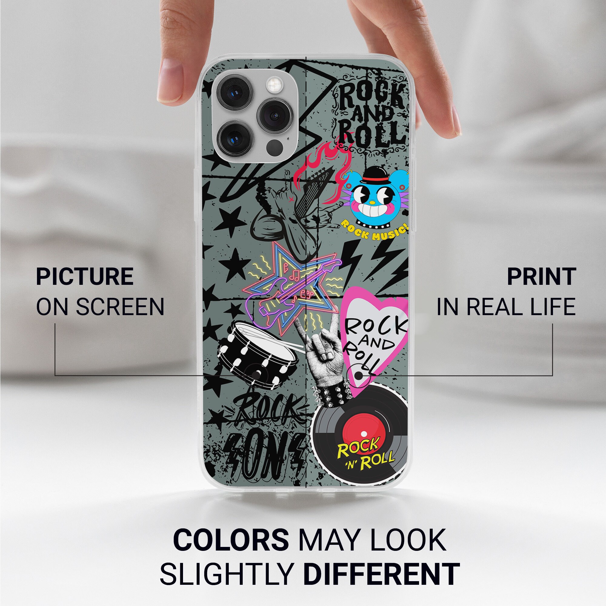 Punk Music Phone Case Rock Band Cover for iPhone 16 15 14 13 12 Pro Xs ...