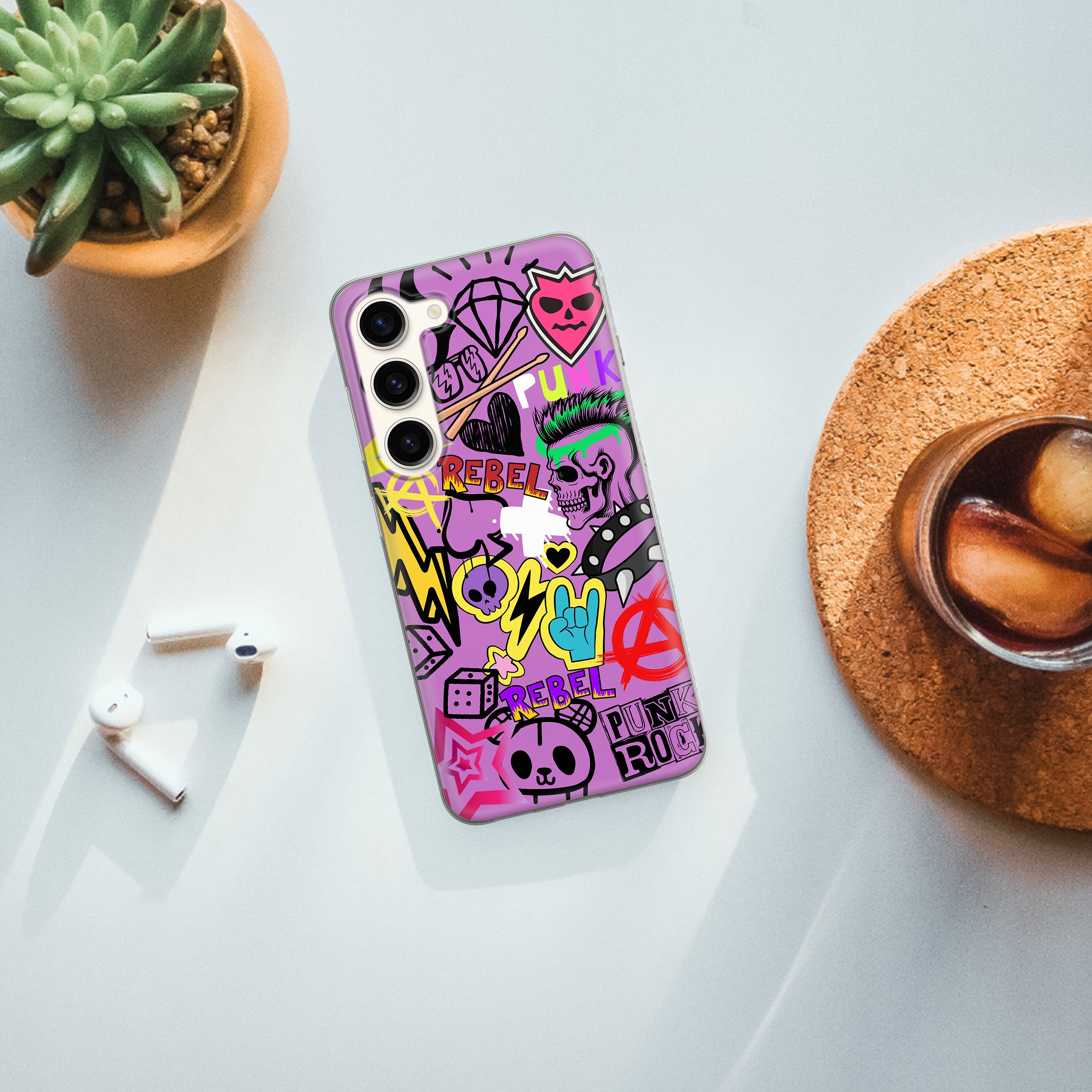 Punk Music Phone Case Rock Band Cover for iPhone 16 15 14 13 12 Pro Xs ...