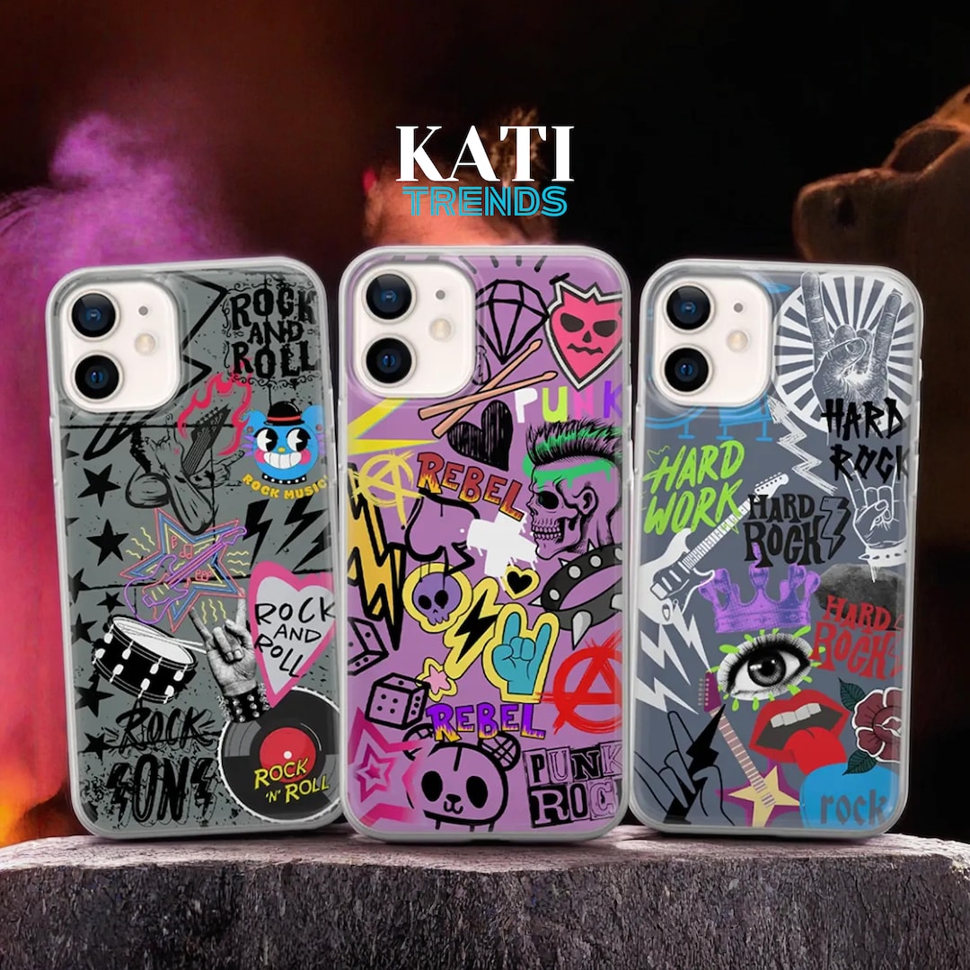 Punk Music Phone Case Rock Band Cover for iPhone 16 15 14 13 12 Pro Xs ...