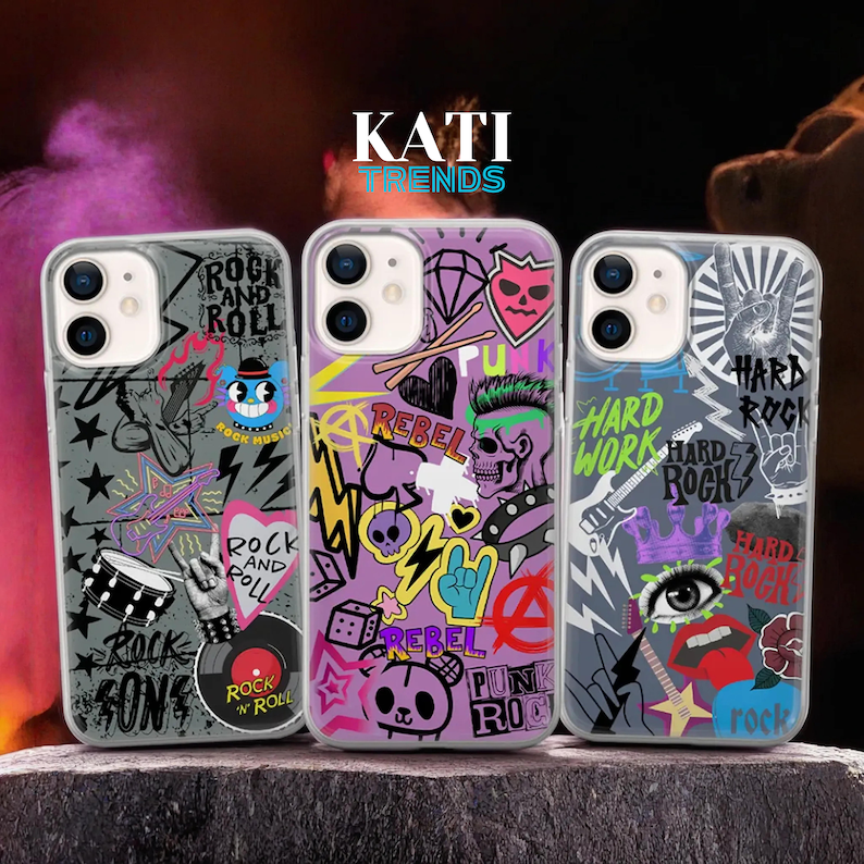 Punk Music Phone Case Rock Band Cover for iPhone 16 15 14 13 12 Pro Xs ...