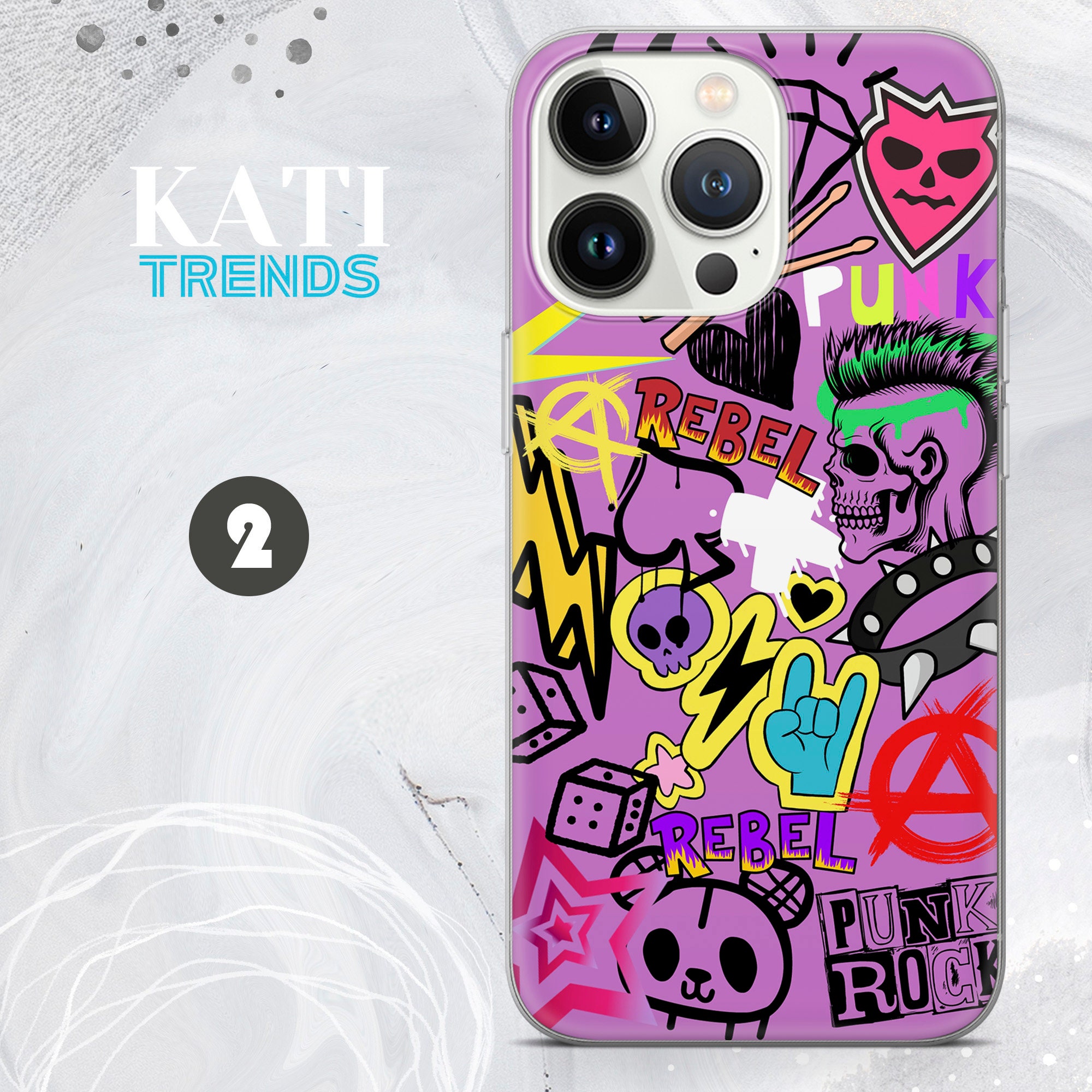 Punk Music Phone Case Rock Band Cover for iPhone 16 15 14 13 12 Pro Xs ...