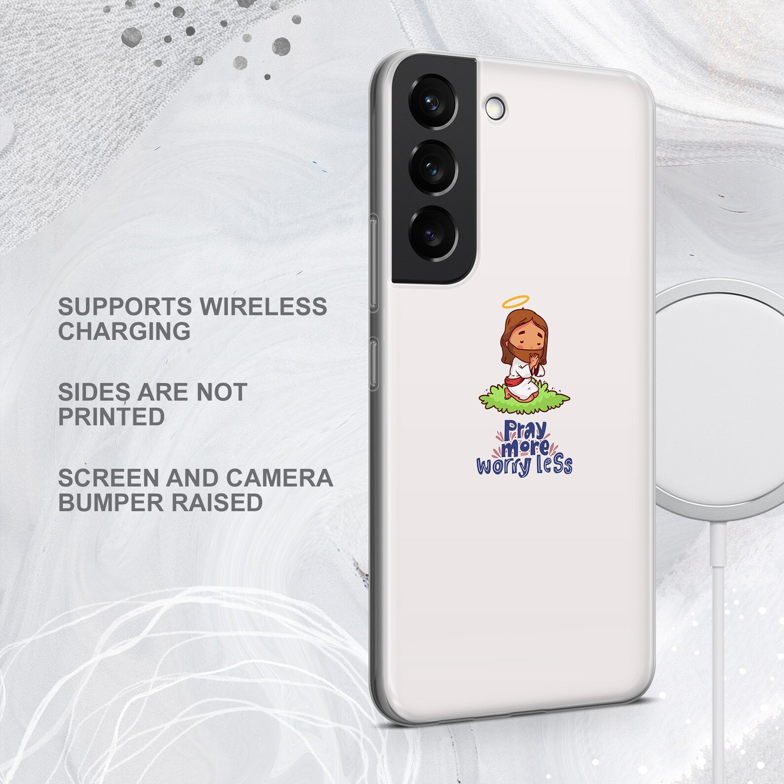 Jesus Love Phone Case Animated Christ Cover for Samsung S24 Ultra, S23 ...