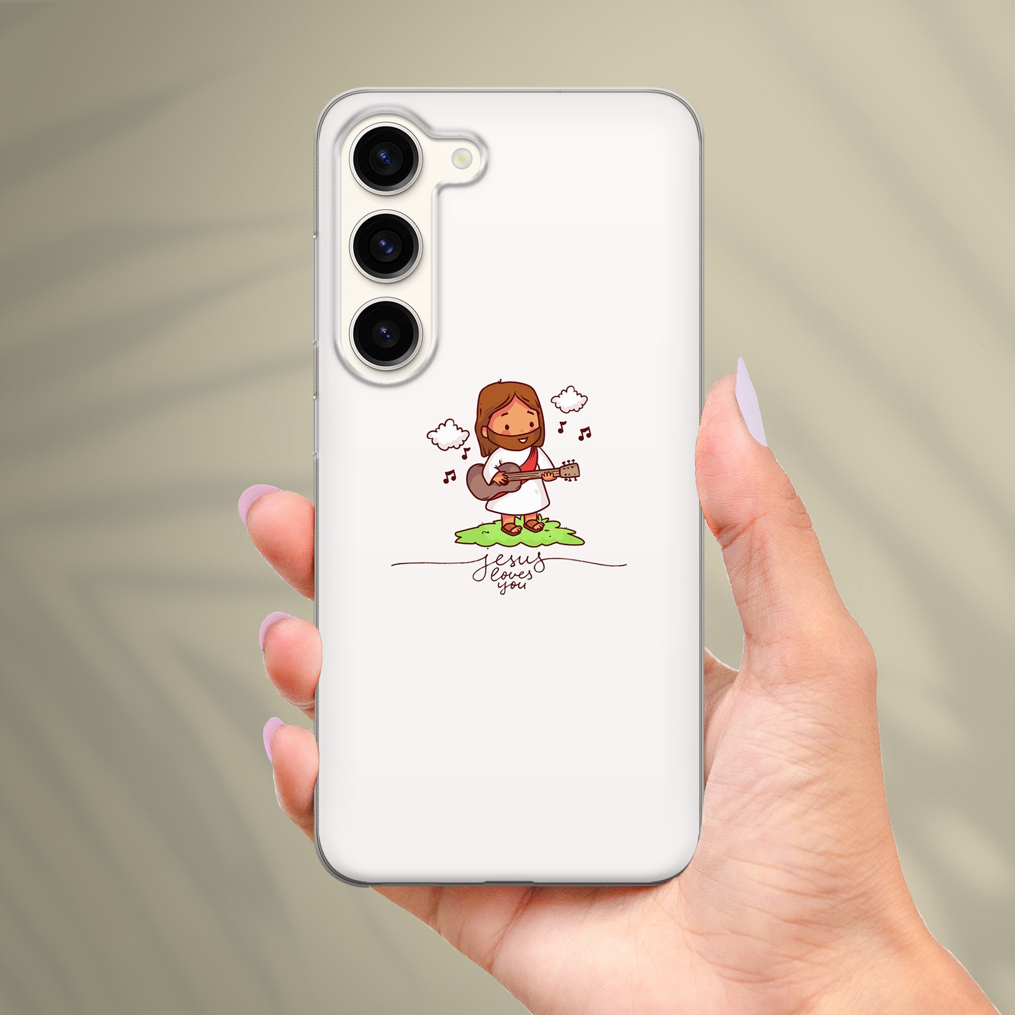 Jesus Love Phone Case Animated Christ Cover for Samsung S24 Ultra, S23 ...