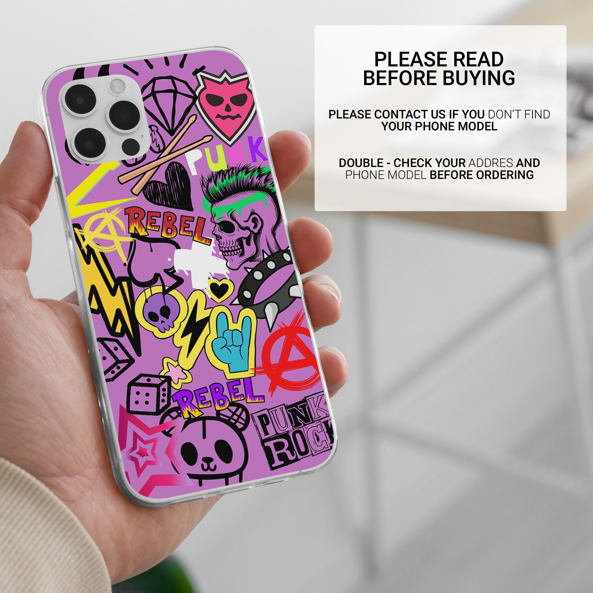 Punk Music Phone Case Rock Band Cover for iPhone 16 15 14 13 12 Pro Xs ...