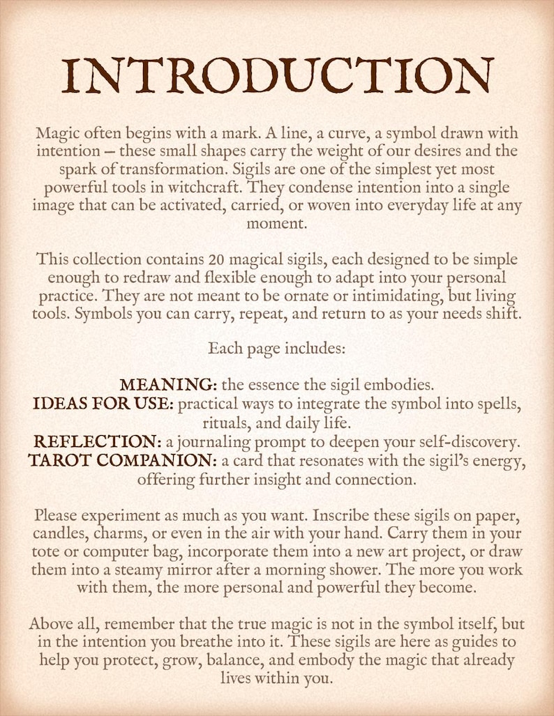 Simple Sigils for the Common Witch | Ritual Guide PDF - Etsy