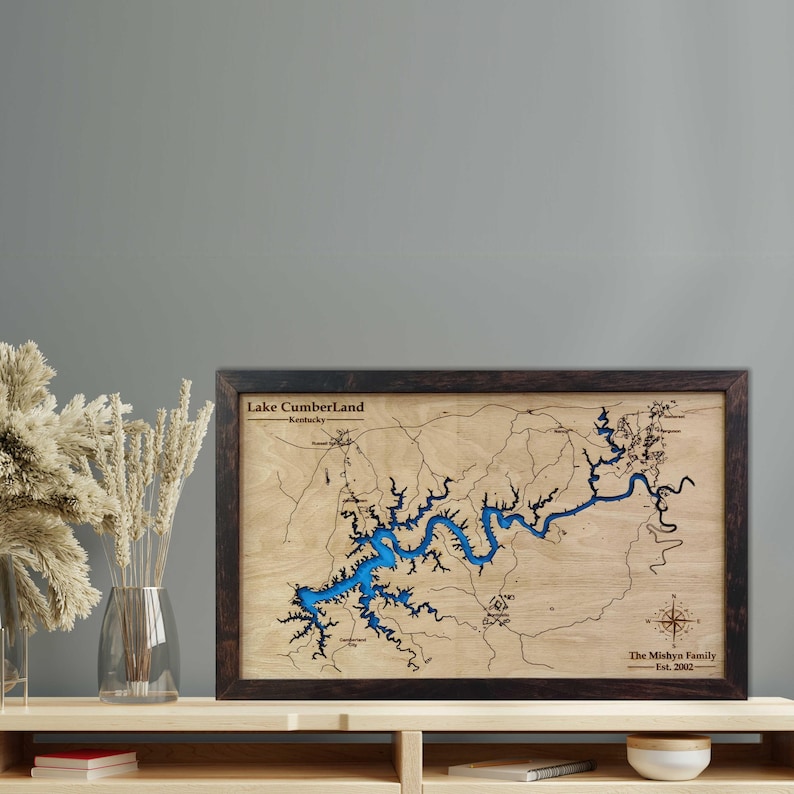 Wooden Lake Map, Custom Wood Map, Home Decor, Wood Wall Art ...