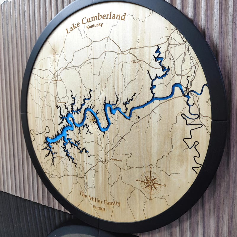 Custom Lake Map - Etsy