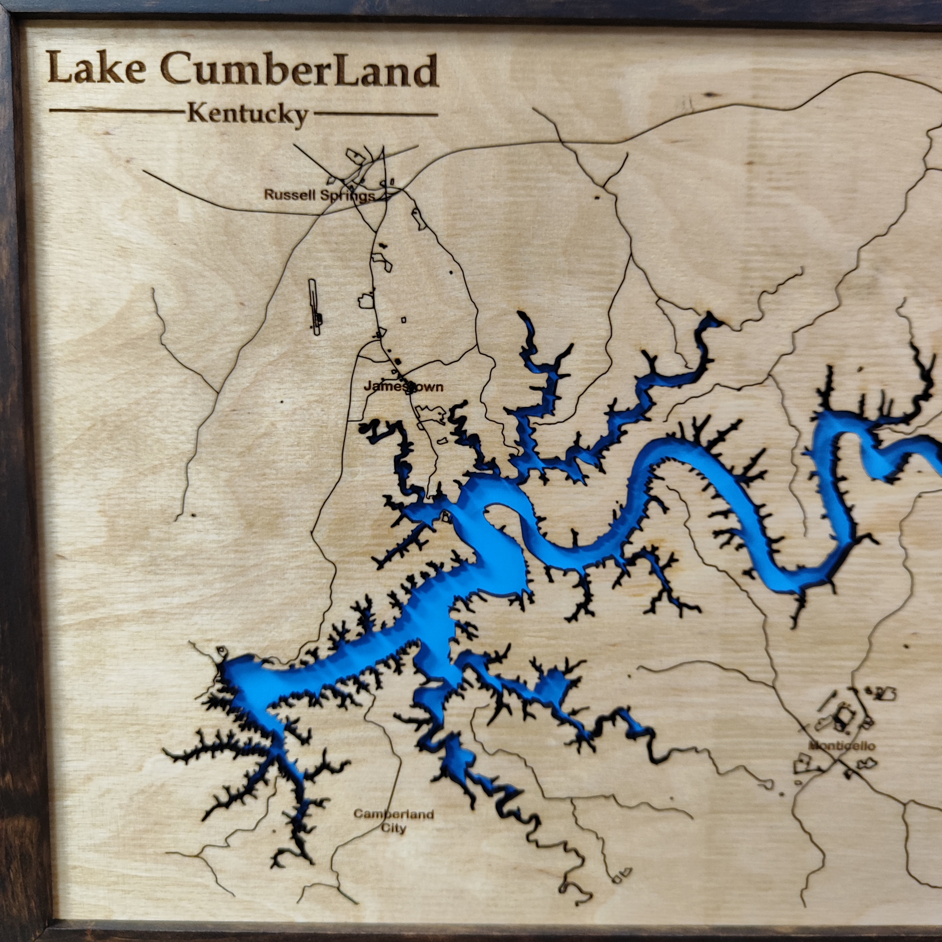Wooden Lake Map, Custom Wood Map, Home Decor, Wood Wall Art ...