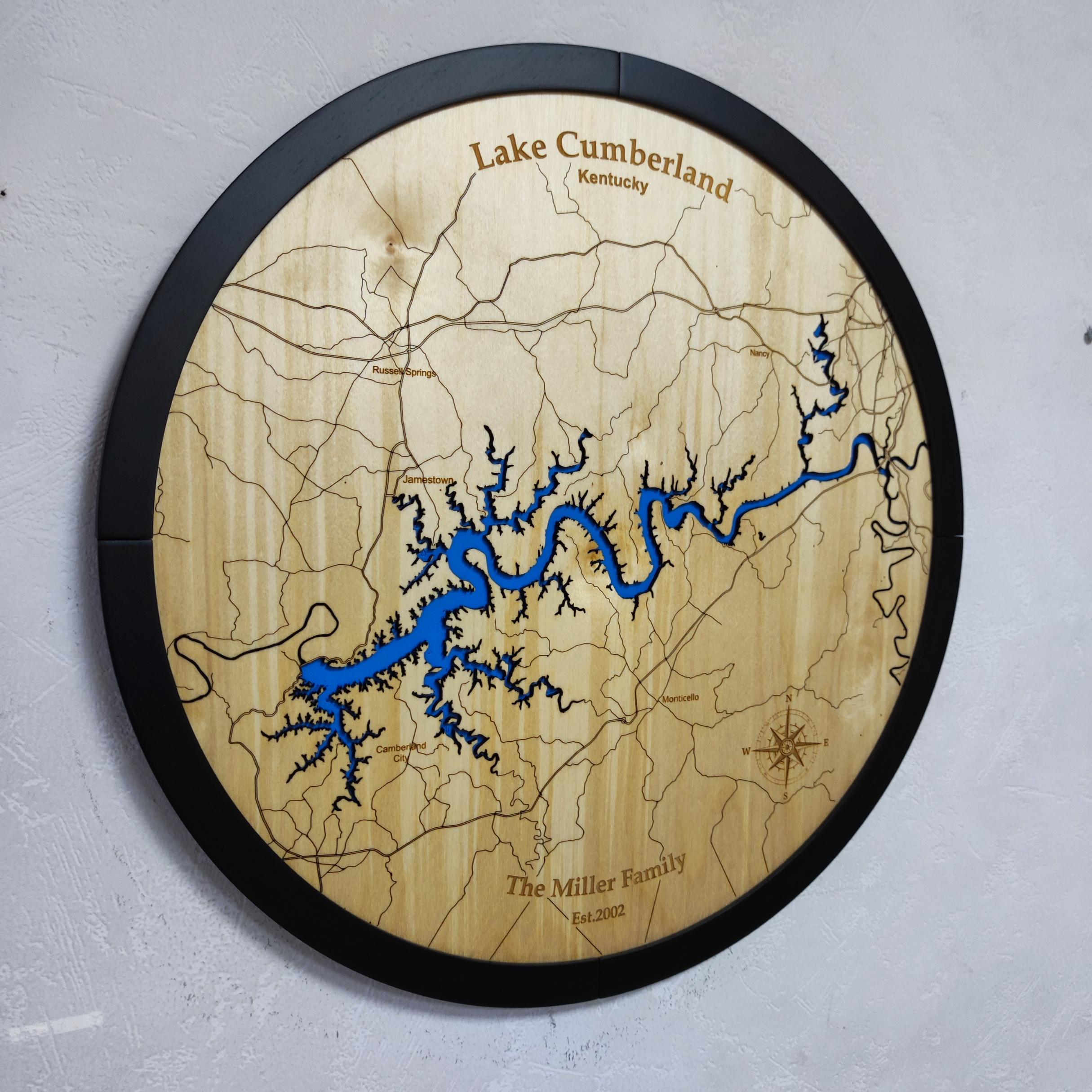 Personalized Wood Lake Map, Custom Coastline Topography Art - Etsy