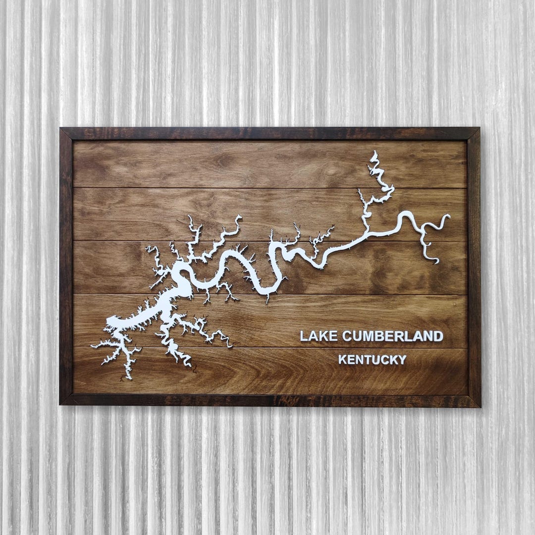 Lake House Decor Custom Lake and River Decor Lake House Sign Lake Map ...