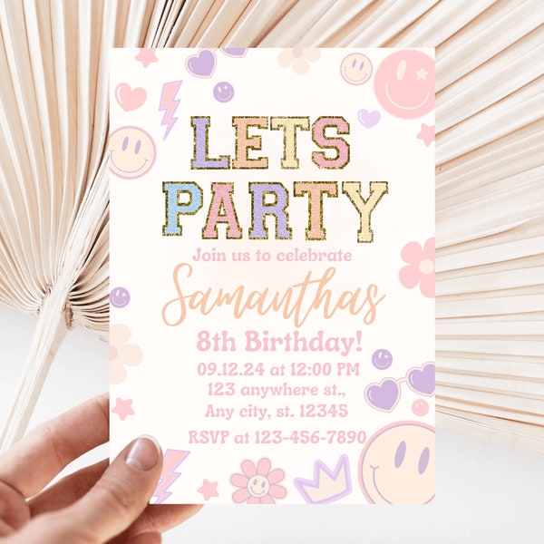 Preppy Patch Party Invitation - Etsy
