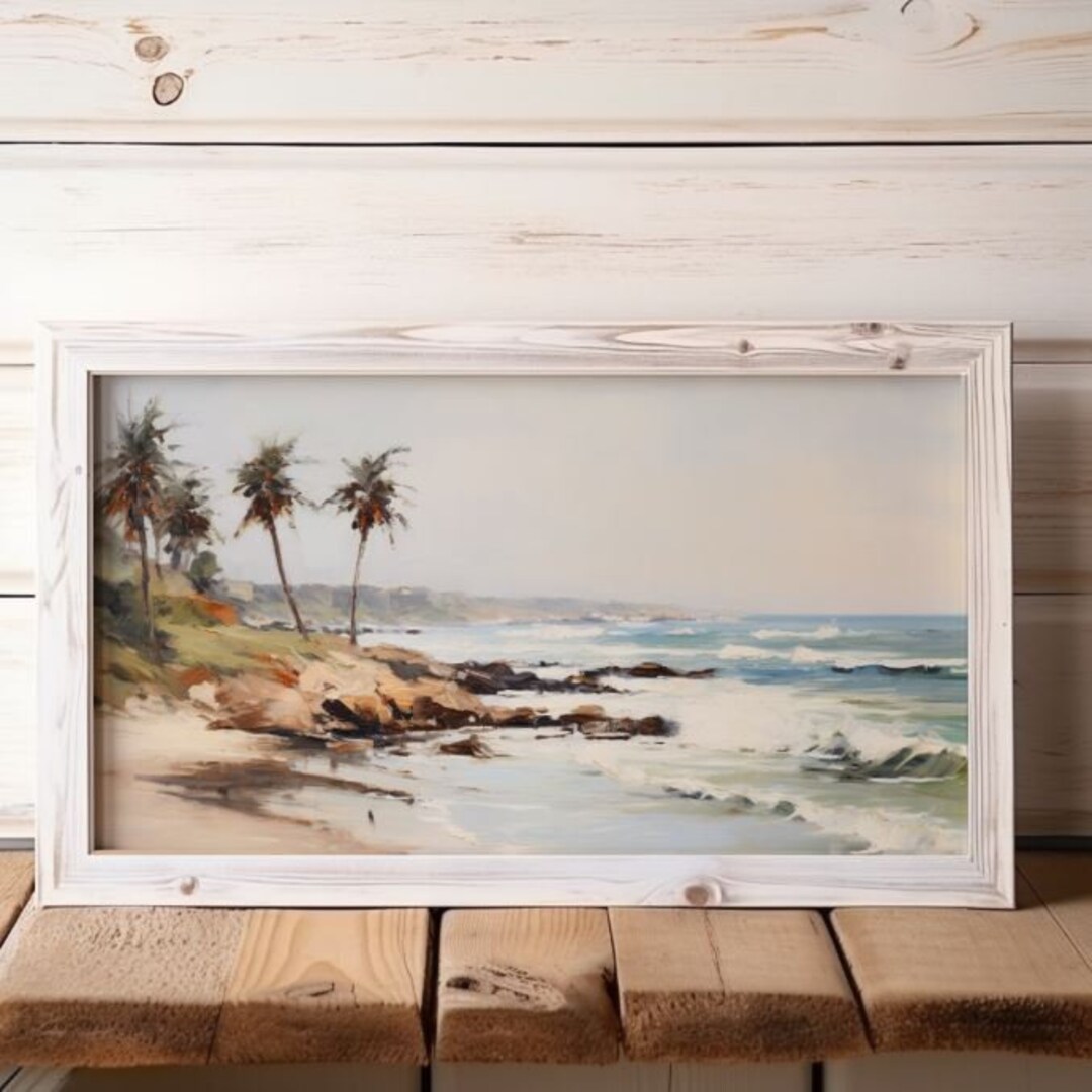 Beach House Art, Vintage Ocean Scene Print - Etsy