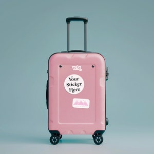 Baggage Sticker Mockup Luggage Sticker Mockup Stickers Mockup Suitcase ...