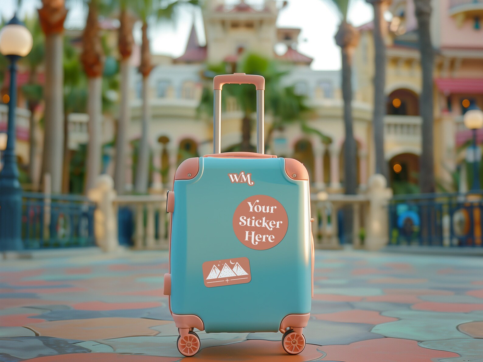 Baggage Sticker Mockup Suitcase Mockup Luggage Sticker Mockup travel ...