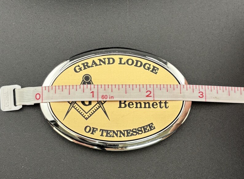 Grand Lodge of Tennessee - Custom Small Oval Name Badge – Framed - Gold ...