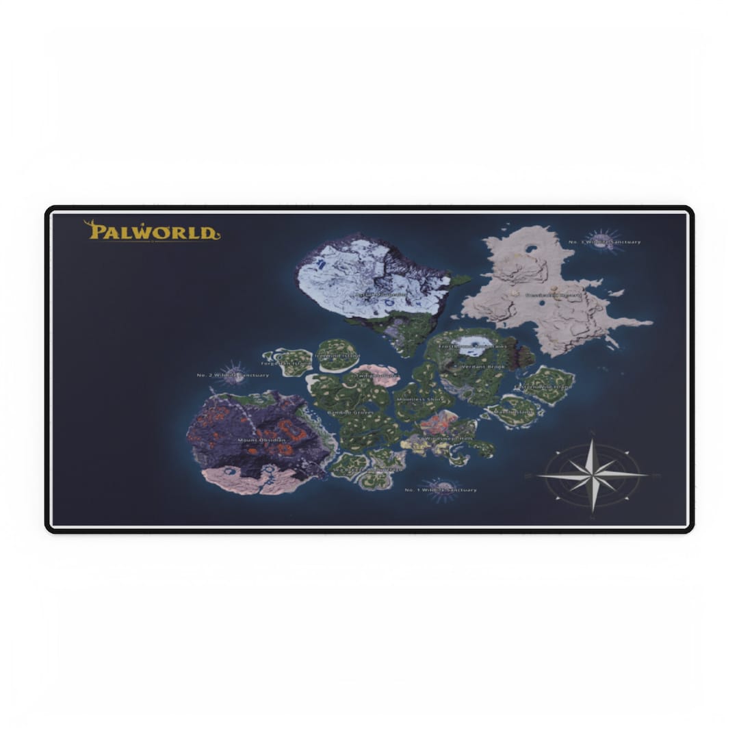 Palworld Palpagos Islands Map Desk Mat - Etsy