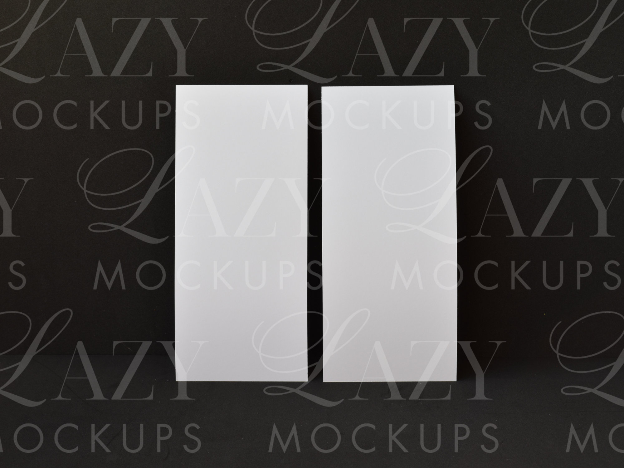 2 Sides Menu or Program 4x9 Mockup - Two Cards 4x9 Mockup - PSD ...